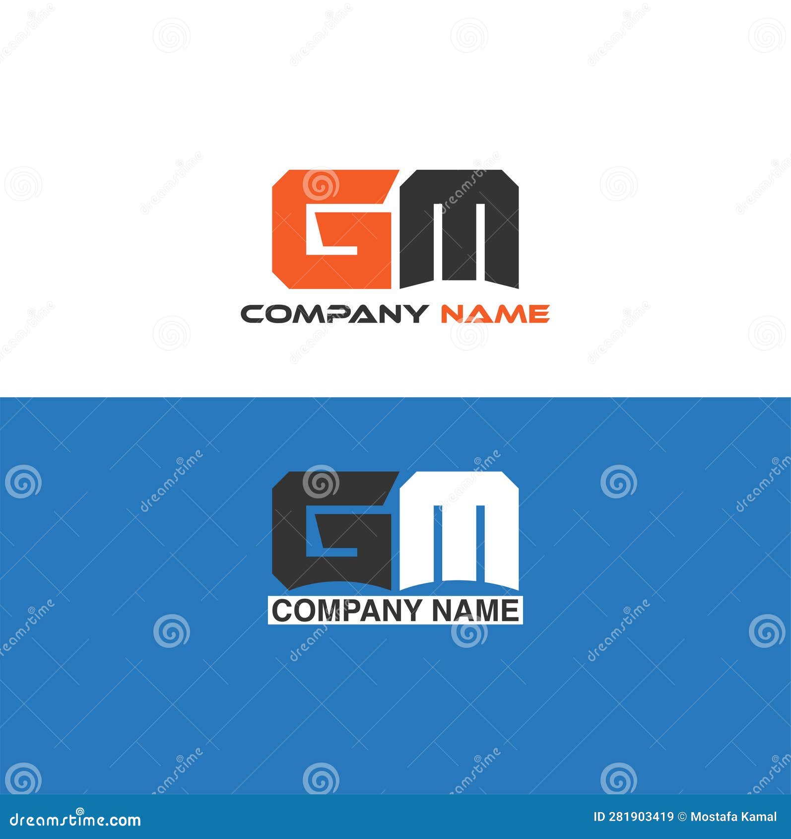 GM logo and icon designs stock vector. Illustration of concept - 281903419
