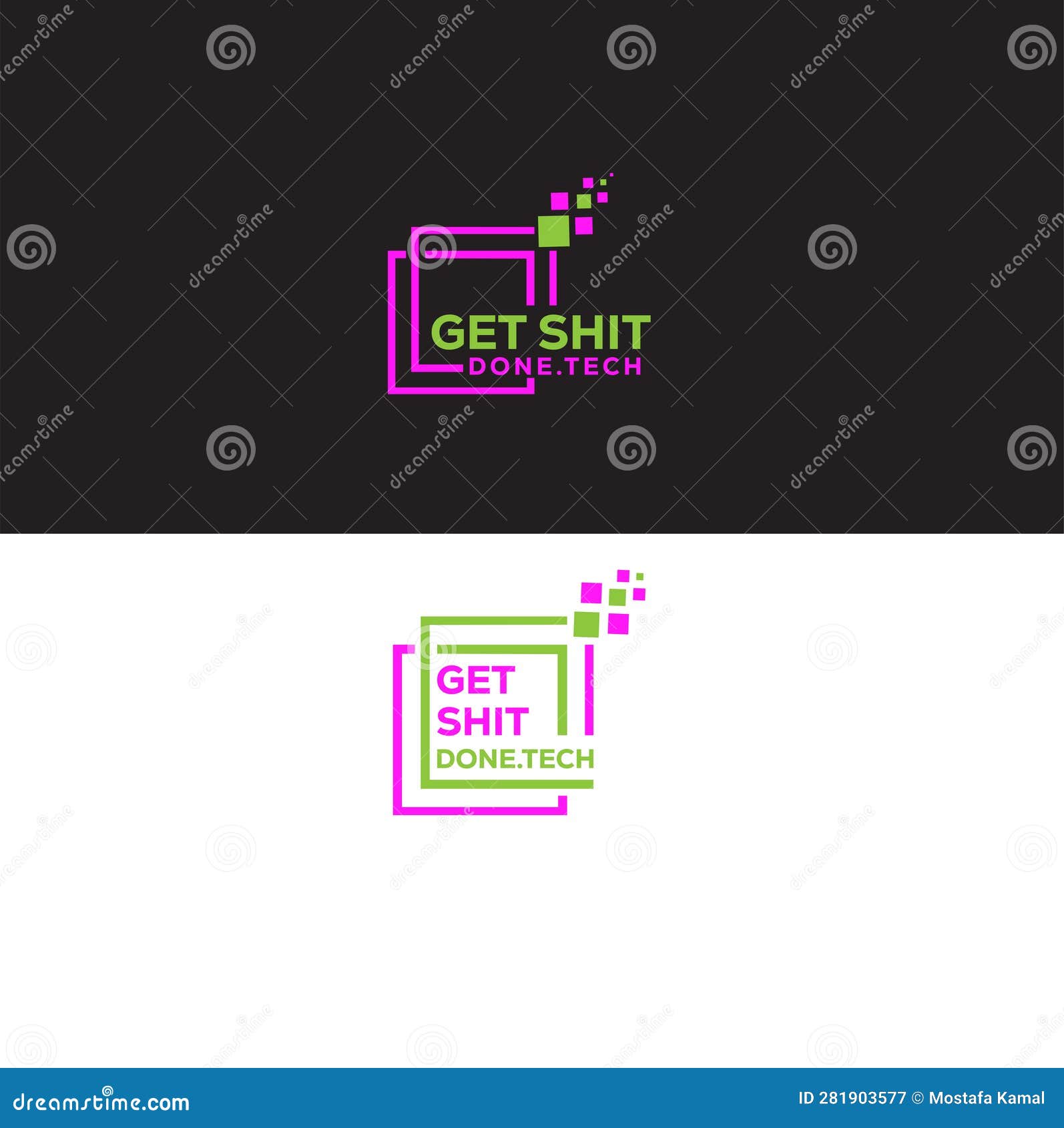 Technology Modern Shape Initial Letter Marks Logo Stock Vector ...