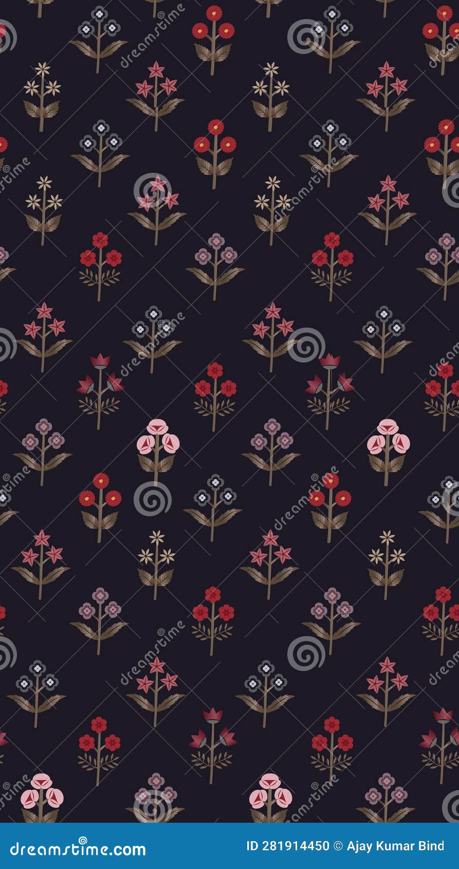 Textile Digital Print Texture Patterns, Seamless Floral Flowers, for ...