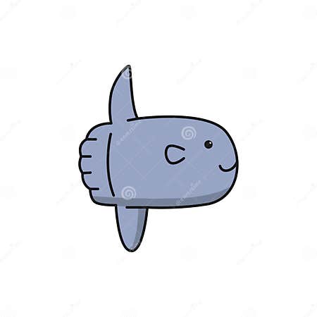 Cute Sunfish Vector Illustration. Stock Illustration - Illustration of ...