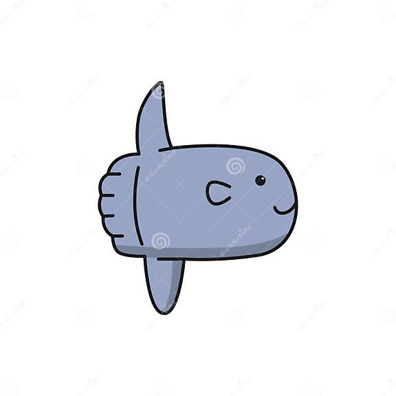Cute Sunfish Vector Illustration. Stock Illustration - Illustration of ...