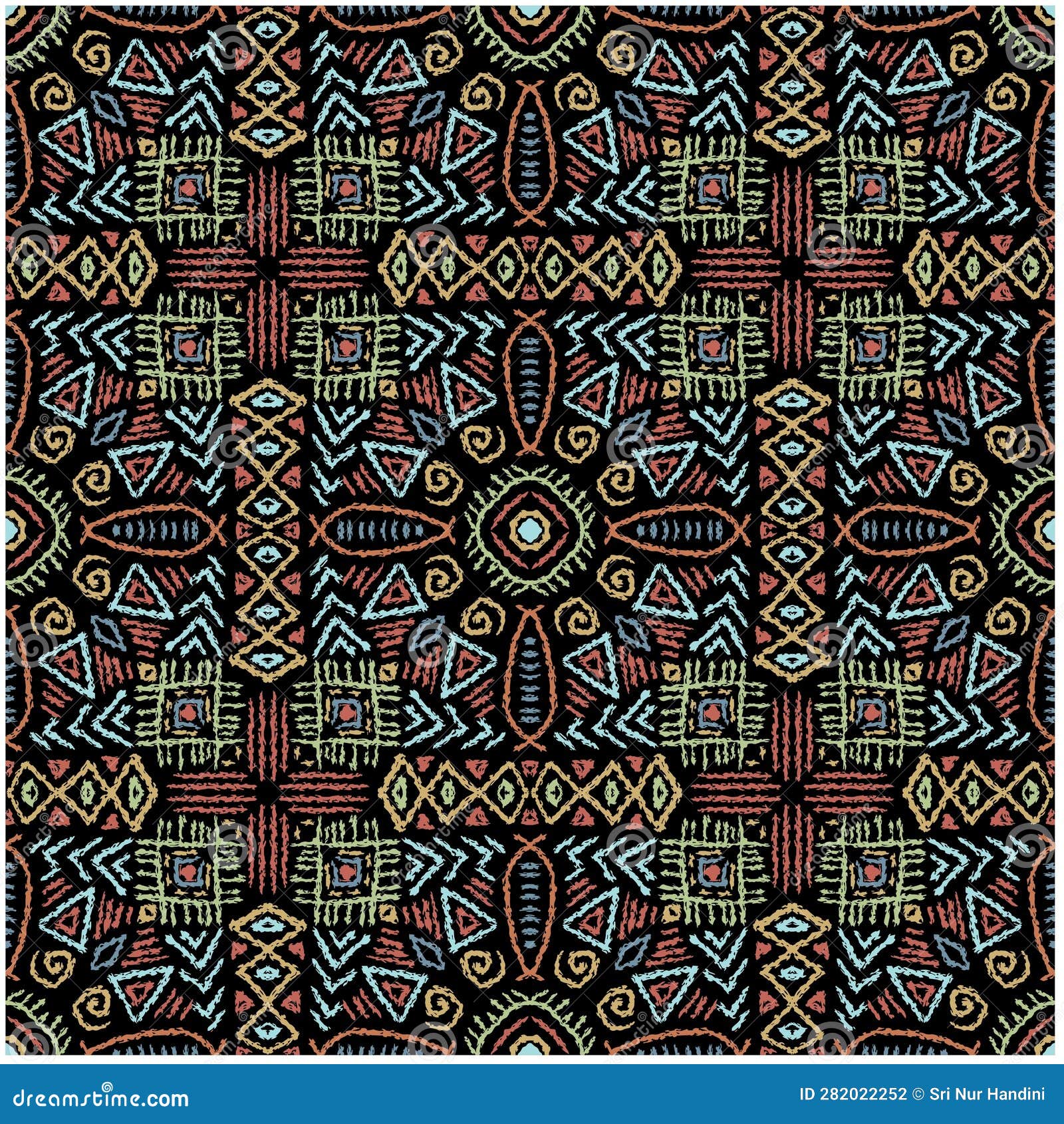 African Ethnic Seamless Pattern Abstract. African Geometric Pattern on ...