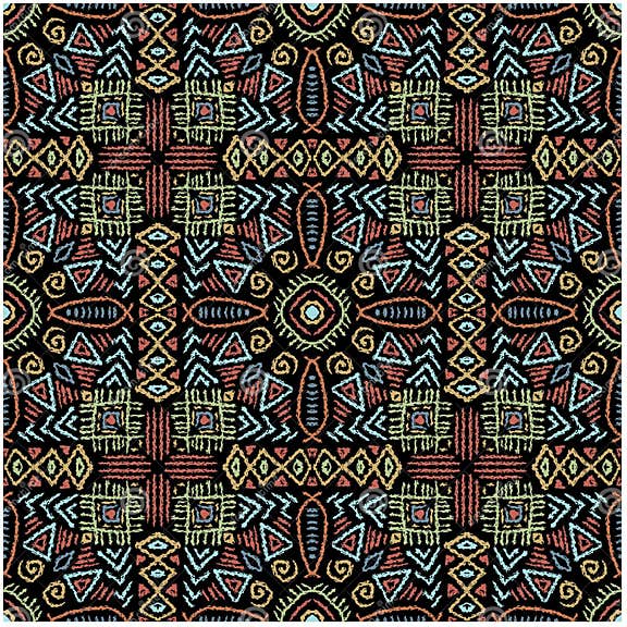 African Ethnic Seamless Pattern Abstract. African Geometric Pattern on ...