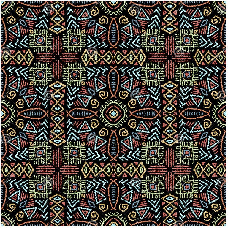 African Ethnic Seamless Pattern Abstract. African Geometric Pattern on ...