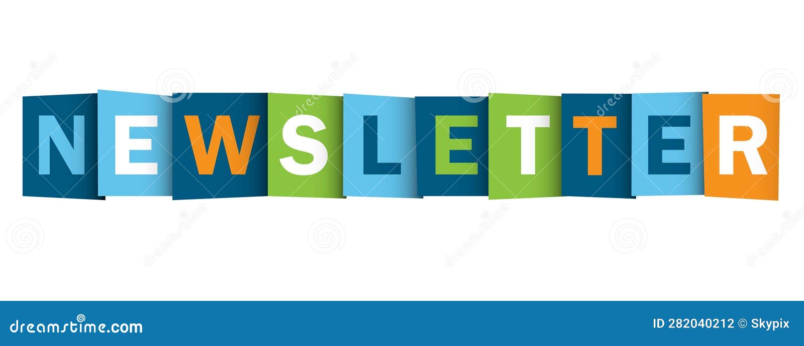 NEWSLETTER Colorful Typography Banner Stock Vector - Illustration of ...