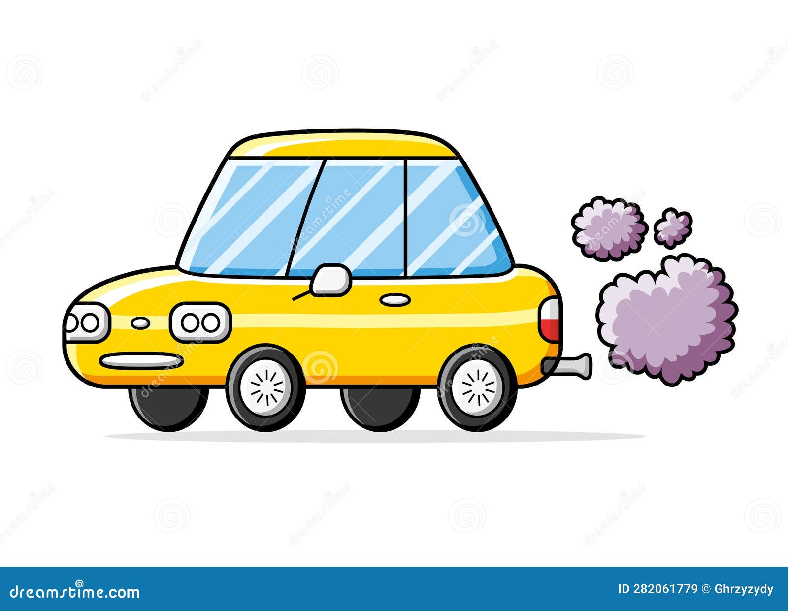 Car Smoke Fumes Air Pollution Stock Vector - Illustration of cartoon ...