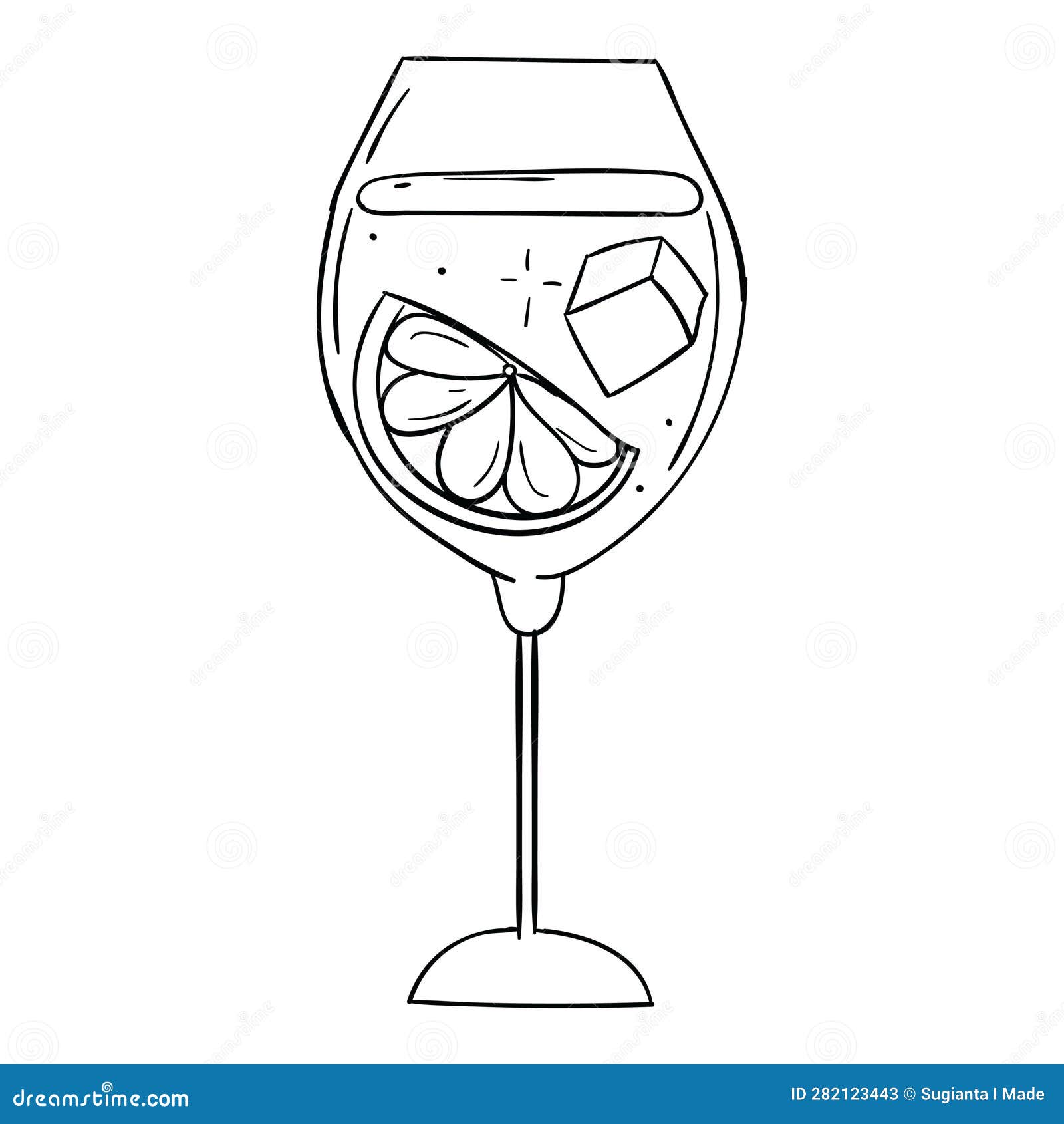 Hand Drawing Style of Glass Coctails Line Art Icon Vector Stock Vector ...