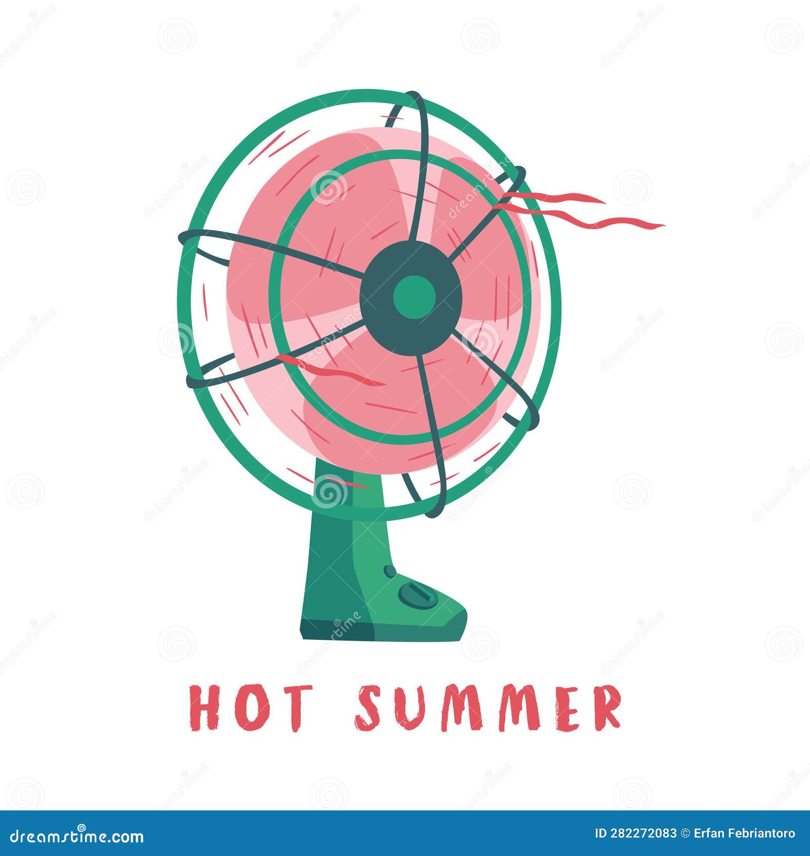 Summer Poster and Banner Wallpaper. Illustration of a Fan Turning on ...