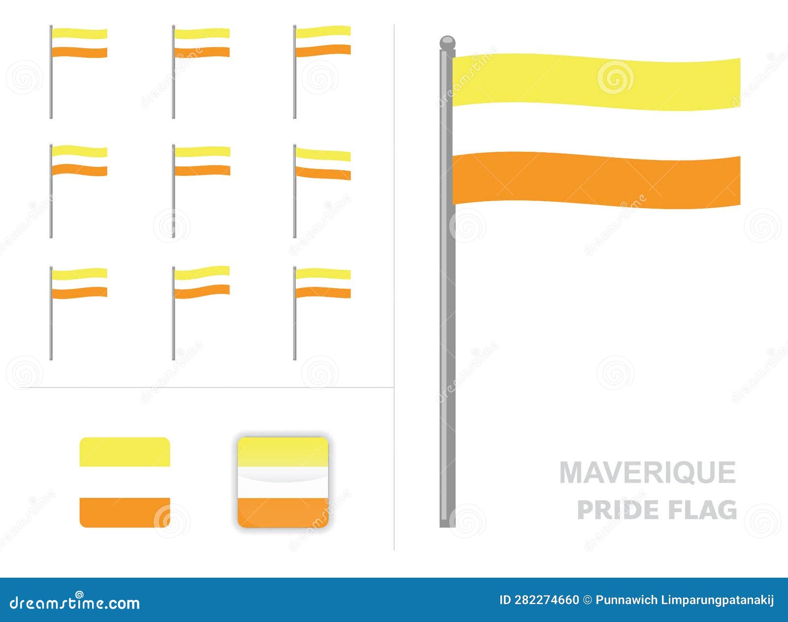 Maverique Pride Flag Waving Animation App Icon Vector Stock Vector ...