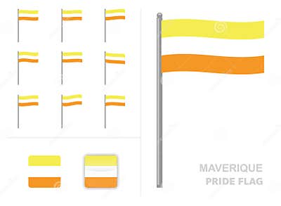 Maverique Pride Flag Waving Animation App Icon Vector Stock Vector ...