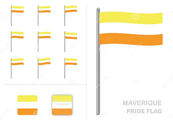 Maverique Pride Flag Waving Animation App Icon Vector Stock Vector ...
