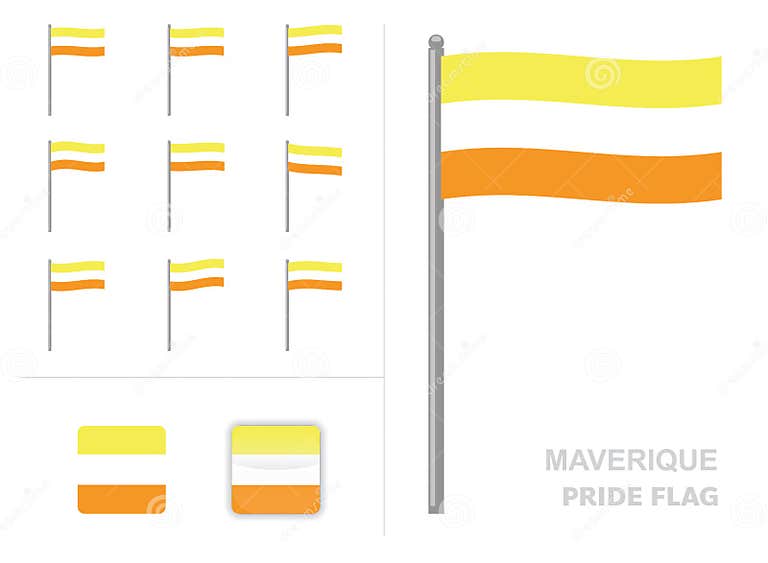 Maverique Pride Flag Waving Animation App Icon Vector Stock Vector ...