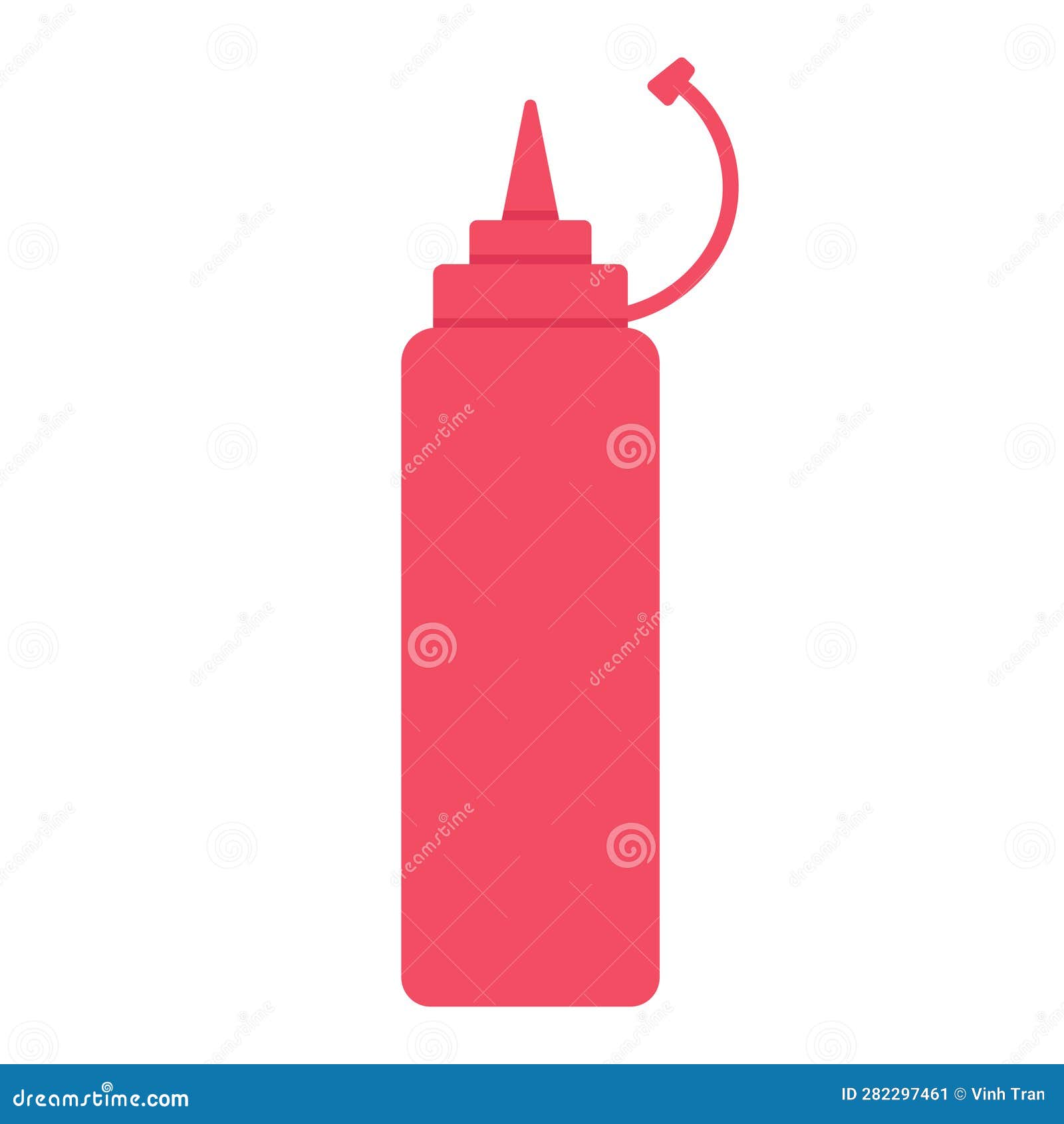 Red Sauce Bottle Clipart Vector Illustration. Simple Chilli Sauce Bottle Flat Style Vector ...