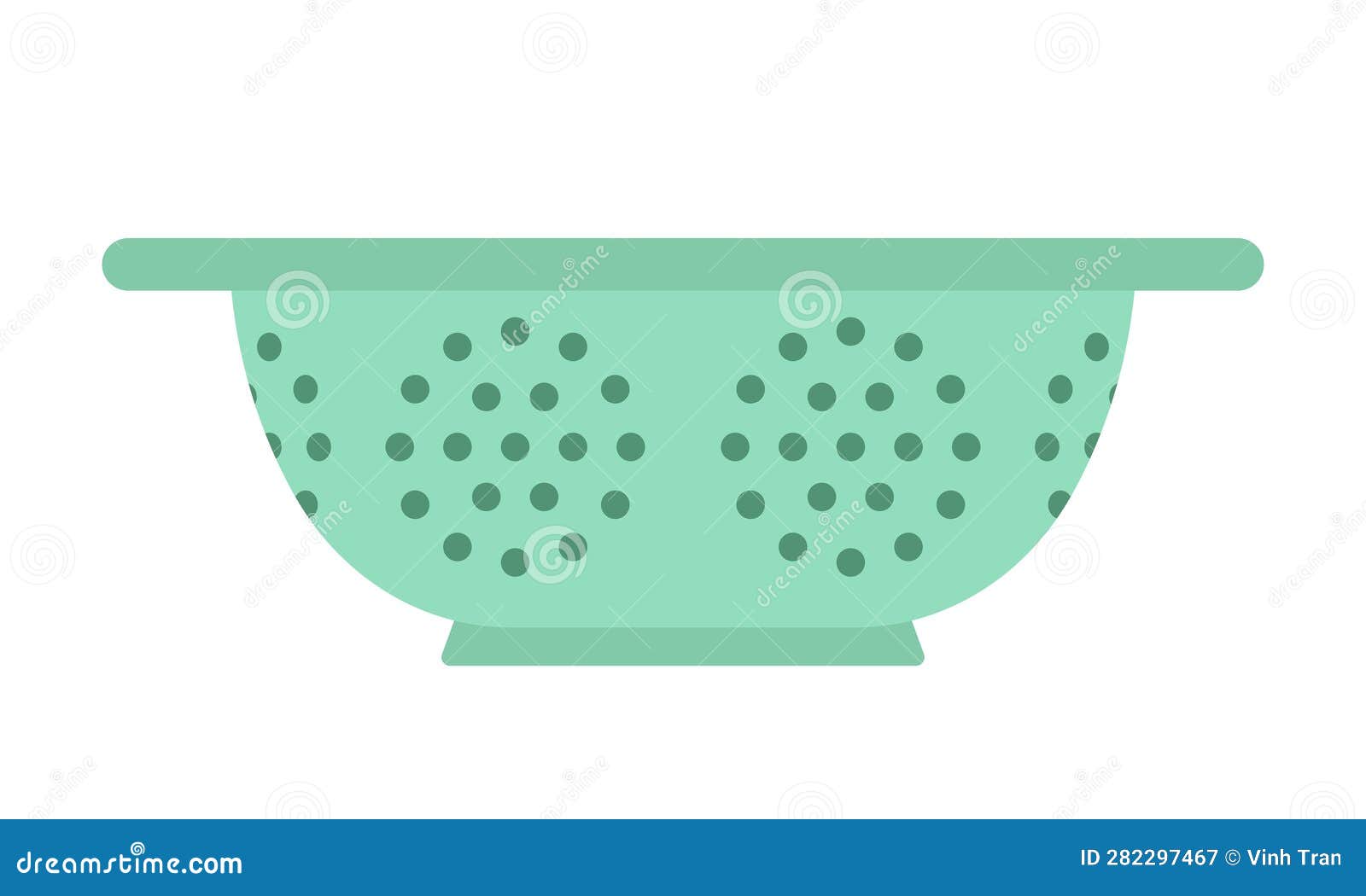 Colander Clipart Vector Illustration. Simple Colander for Draining Flat ...