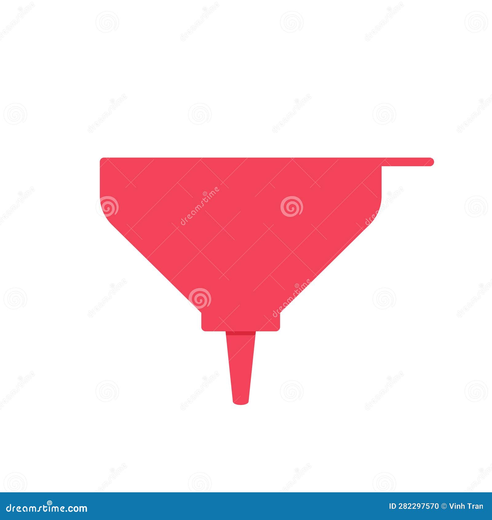 Plastic Funnel Clipart Vector Illustration. Simple Red Kitchen Plastic ...