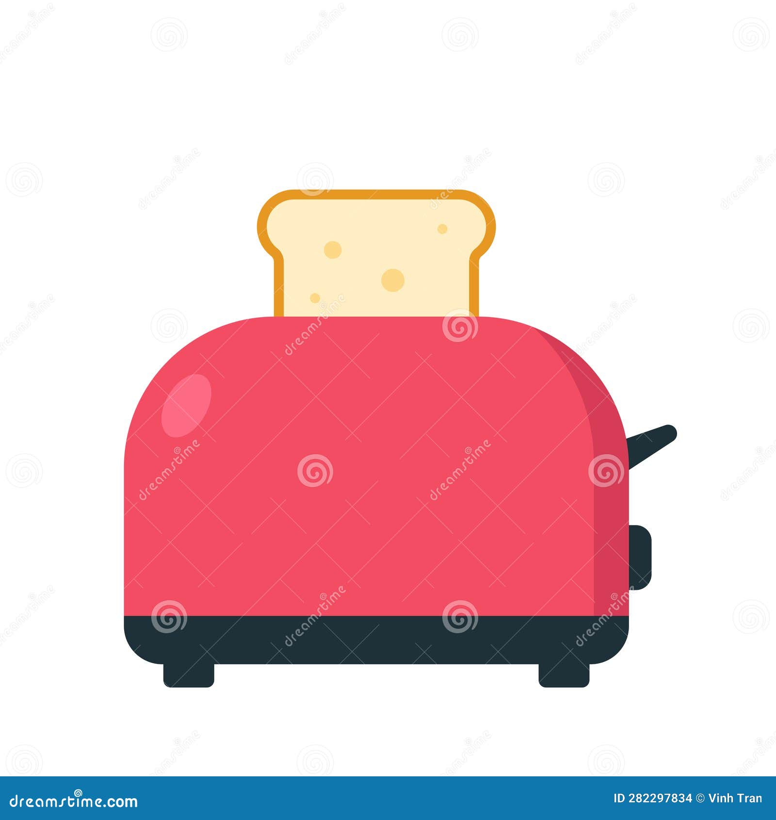 Toaster Icon Clipart Vector Illustration. Pop Up Toaster Sign Flat Vector Design Stock Vector ...
