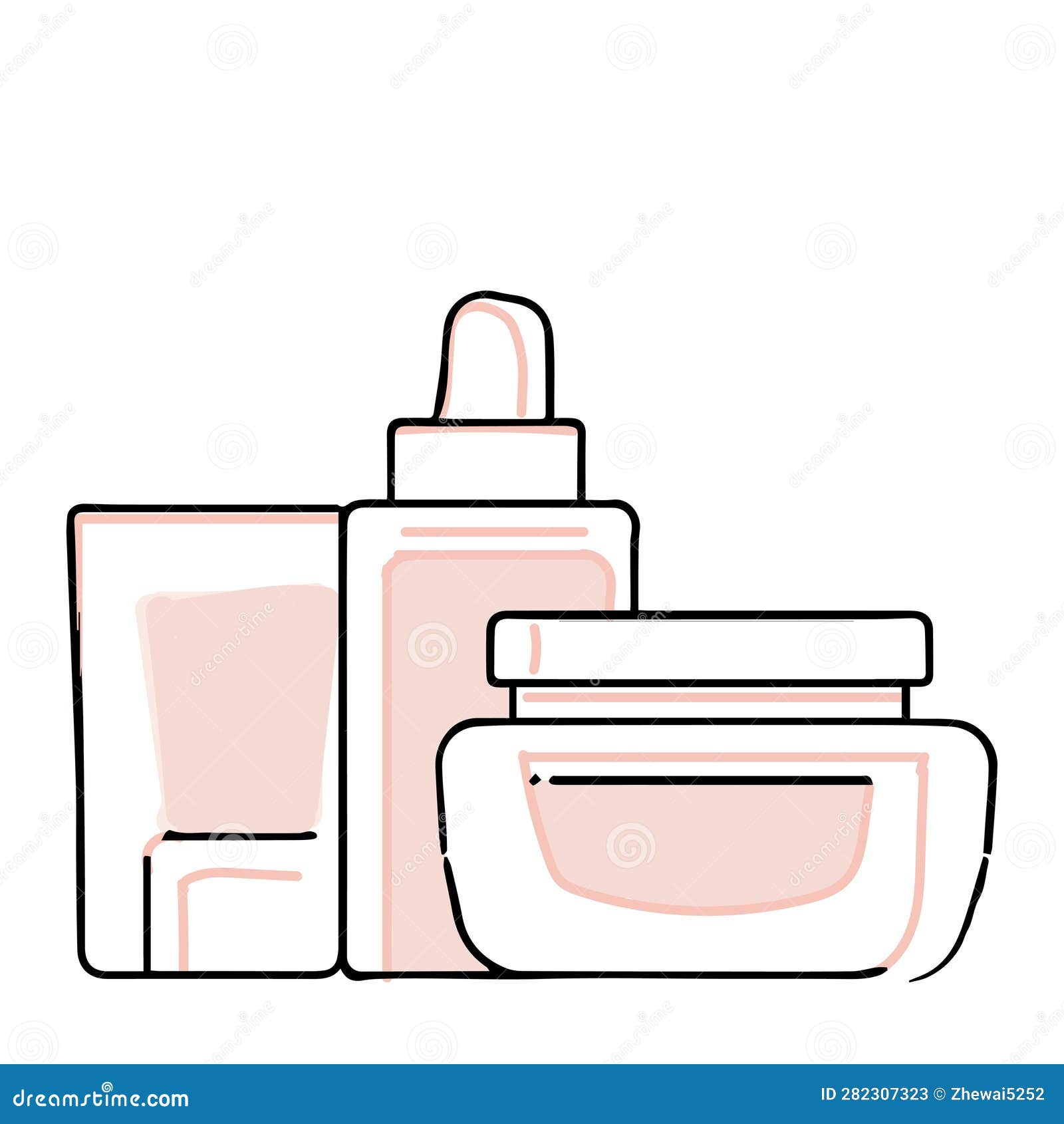 Skincare Product Illustration Drawing , Editable , Eps , Jpg Stock ...