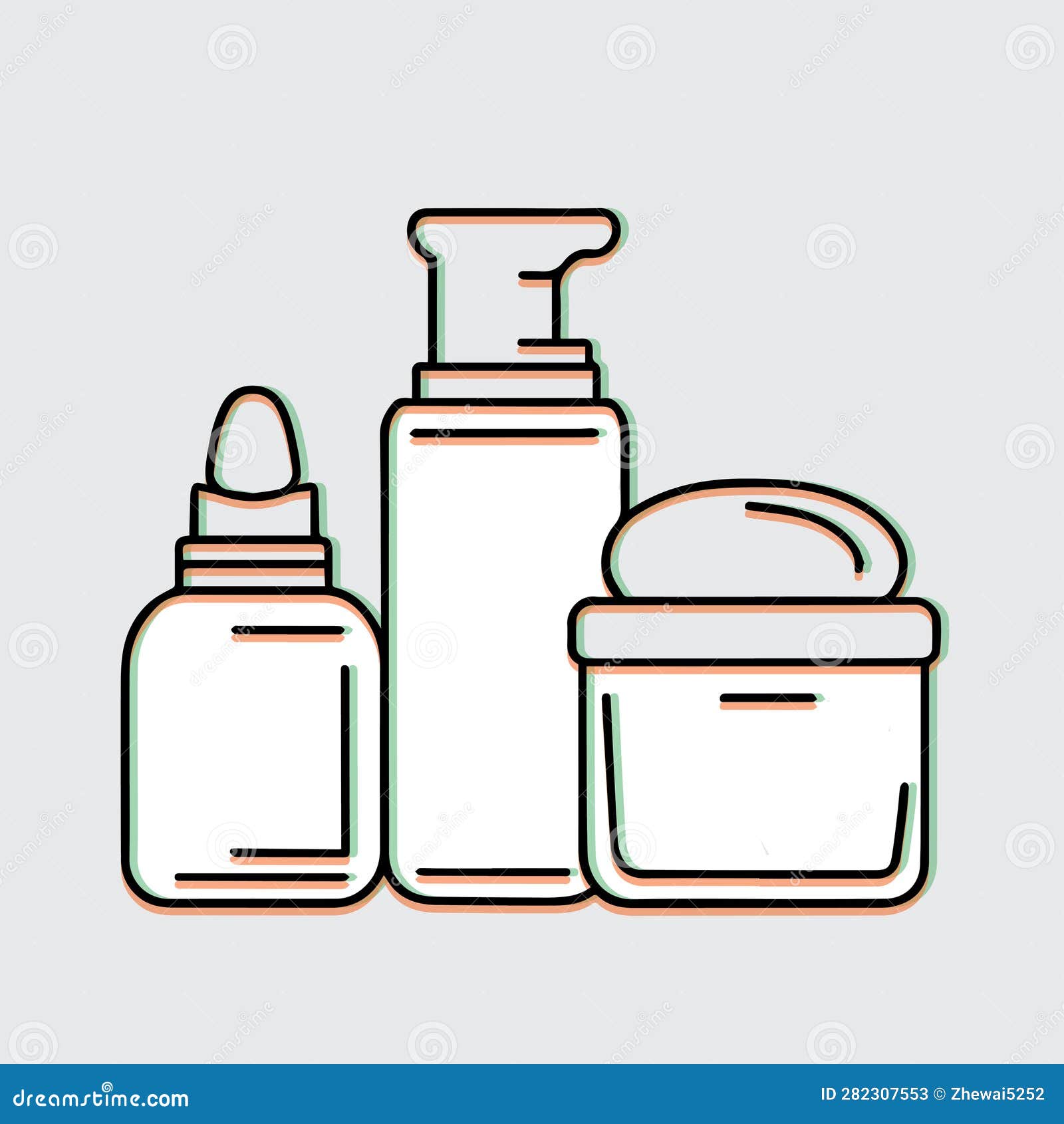 Skincare Product Illustration Drawing , Editable , Eps , Jpg Stock ...