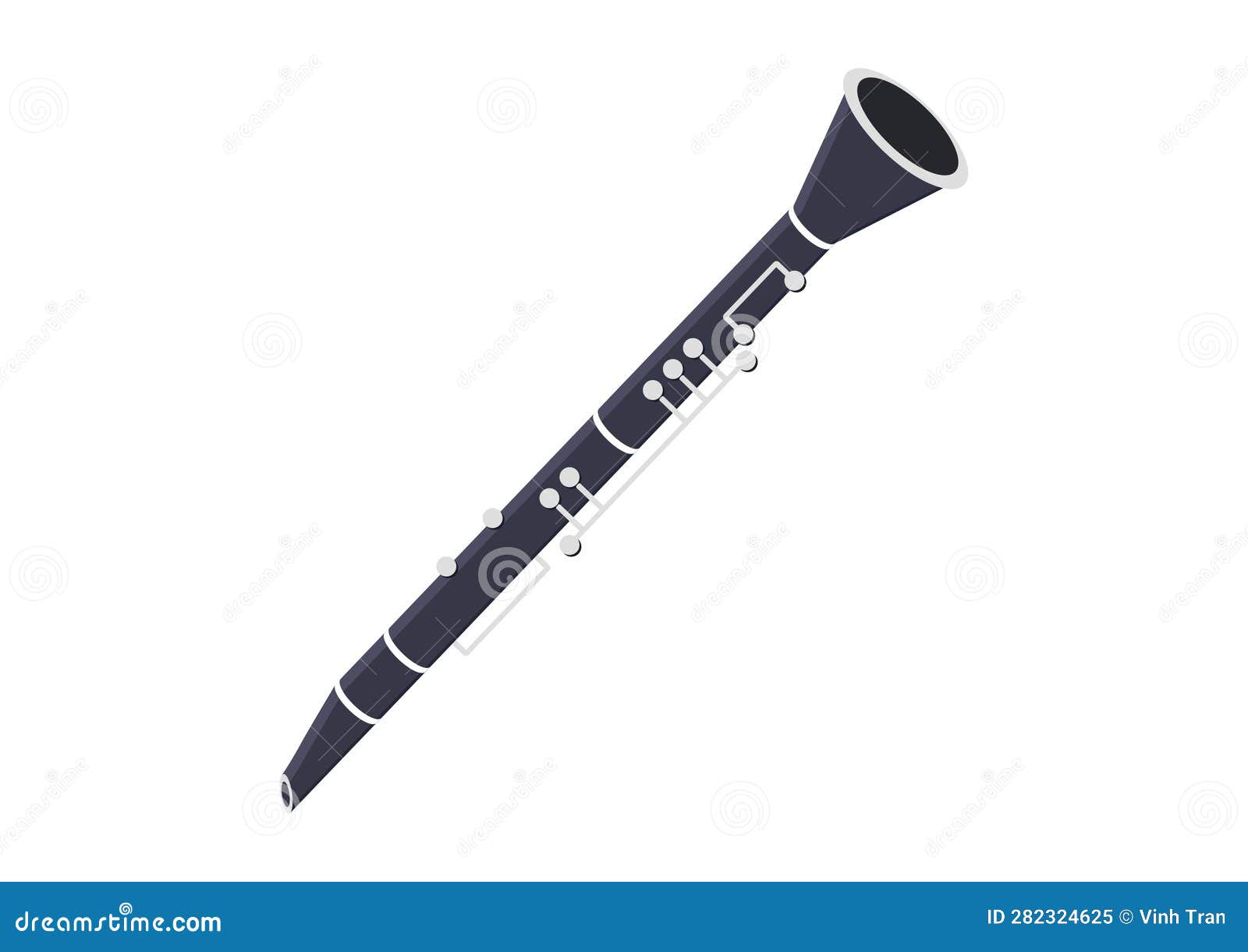 Clarinet Vector Design. Clarinet Flat Style Vector Illustration Stock ...