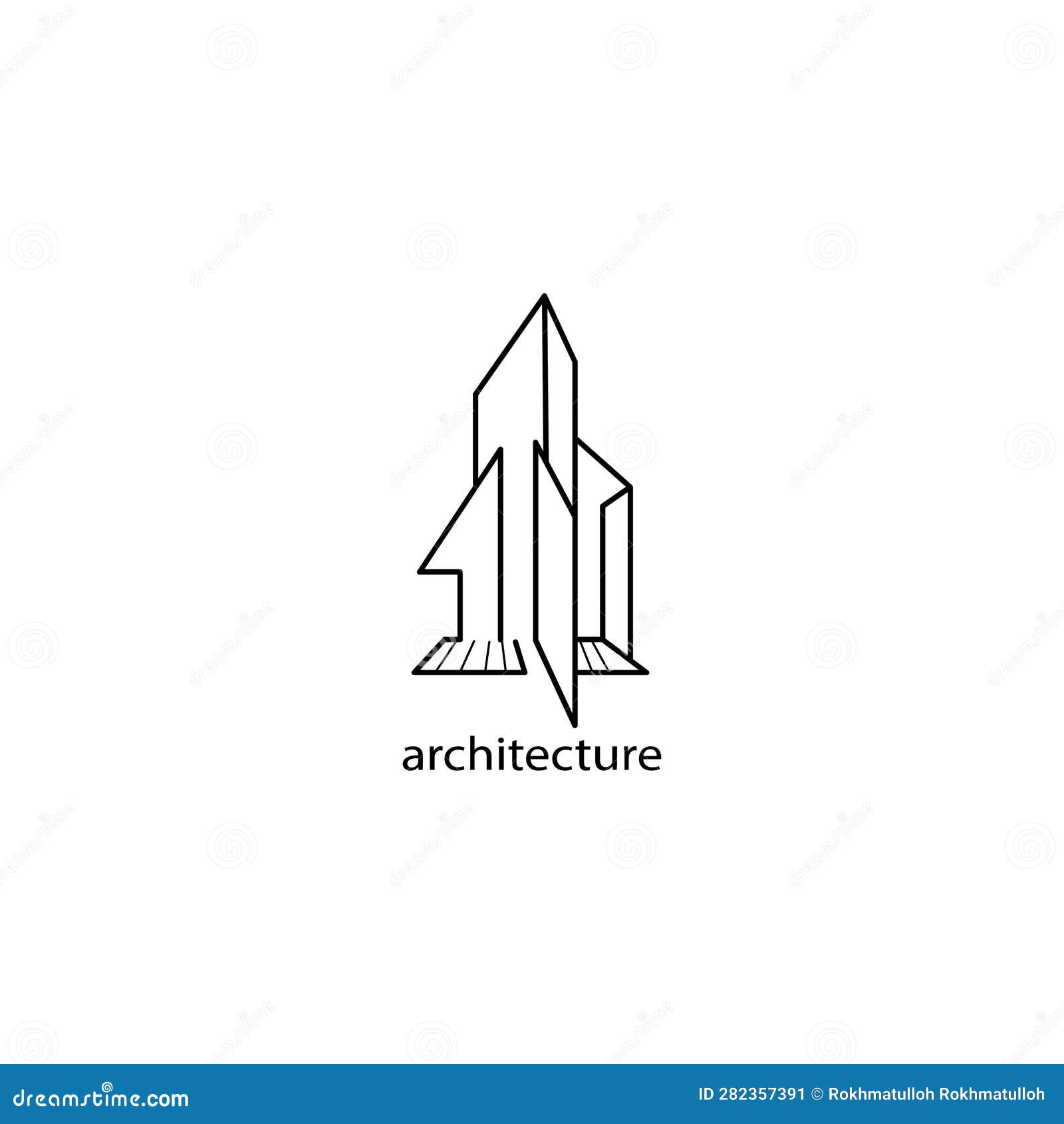 Architect Logo Building Line Illustration Company Vector Design Stock ...