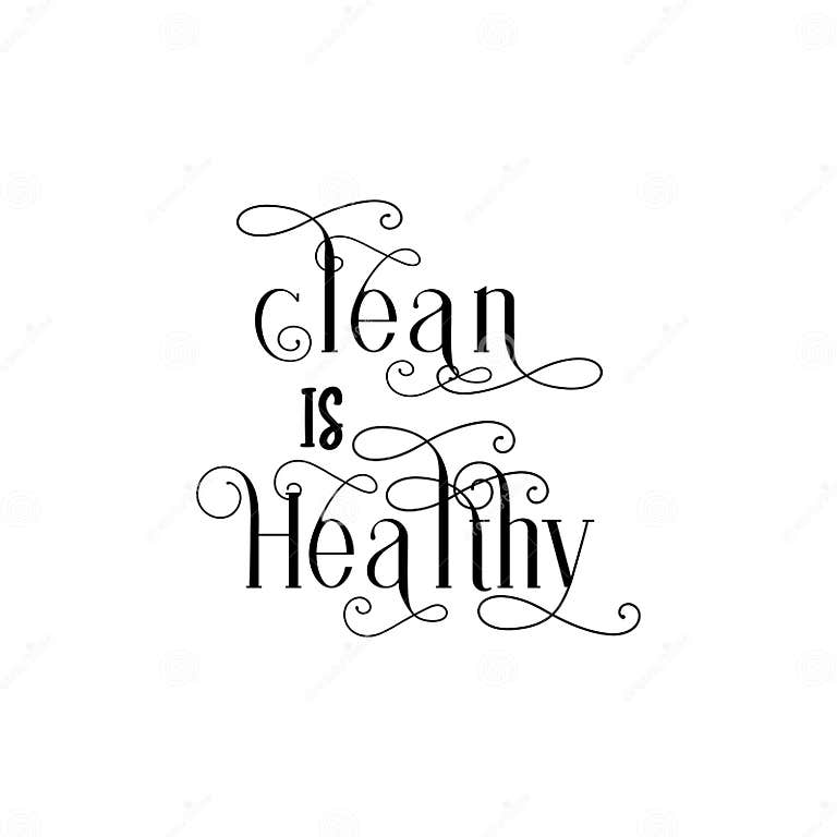 Quote Cleanliness Design Inspiration Motivation Graphic Stock Vector ...