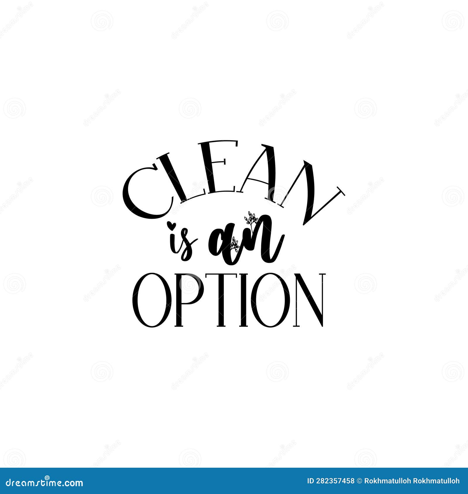 Quote Cleanliness Design Inspiration Motivation Graphic Stock Vector ...