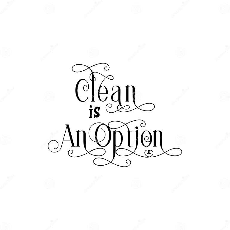 Quote Cleanliness Design Inspiration Motivation Graphic Stock Vector ...