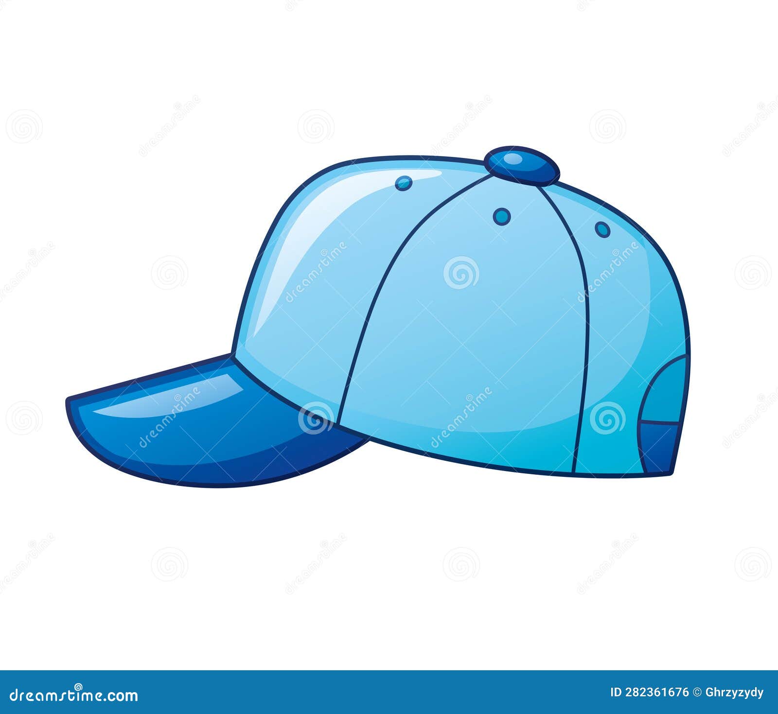 Blue baseball cap stock vector. Illustration of sportswear - 282361676