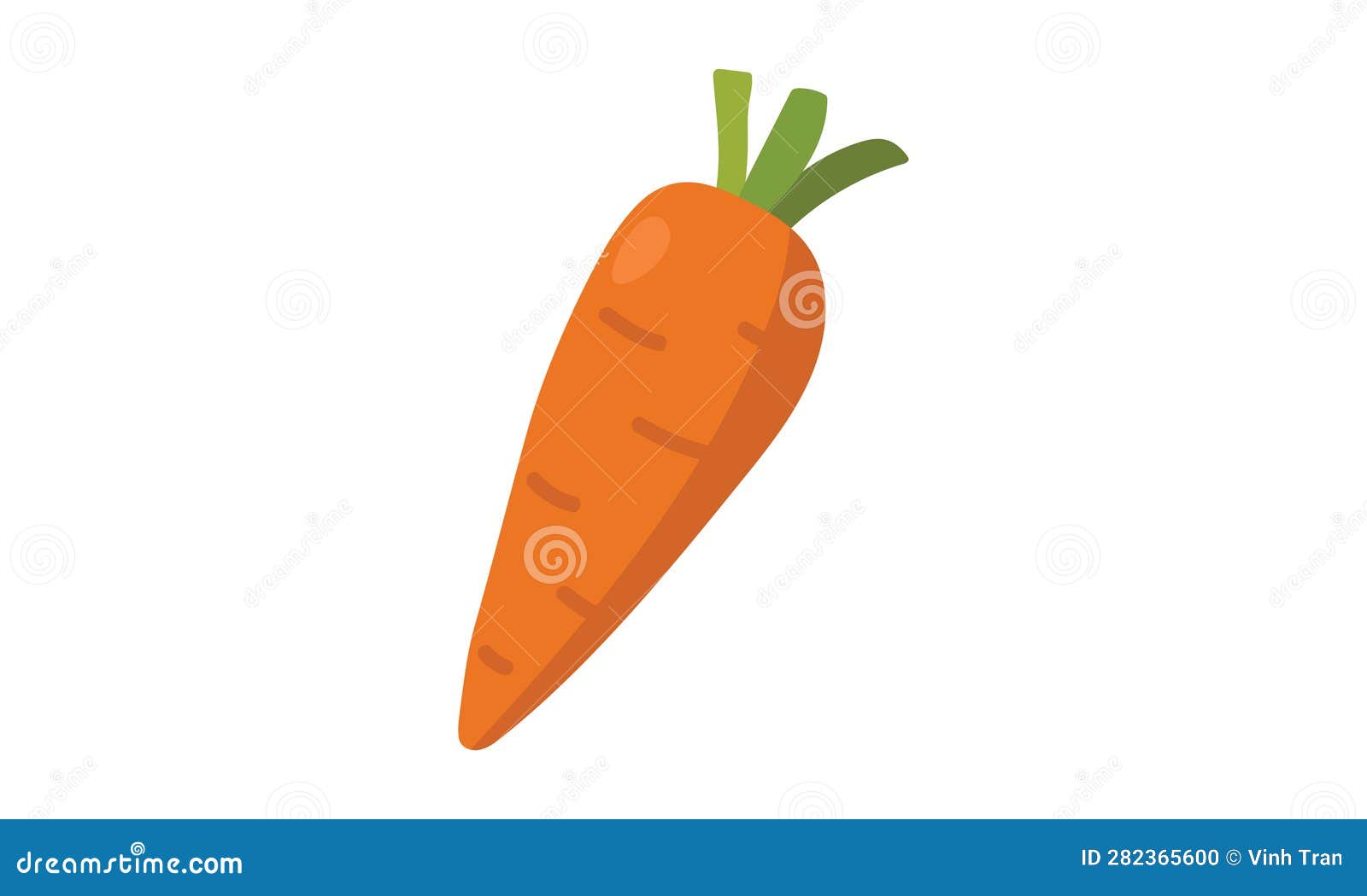 Simple Carrot Clipart Vector Illustration. Carrot Flat Cartoon Style ...