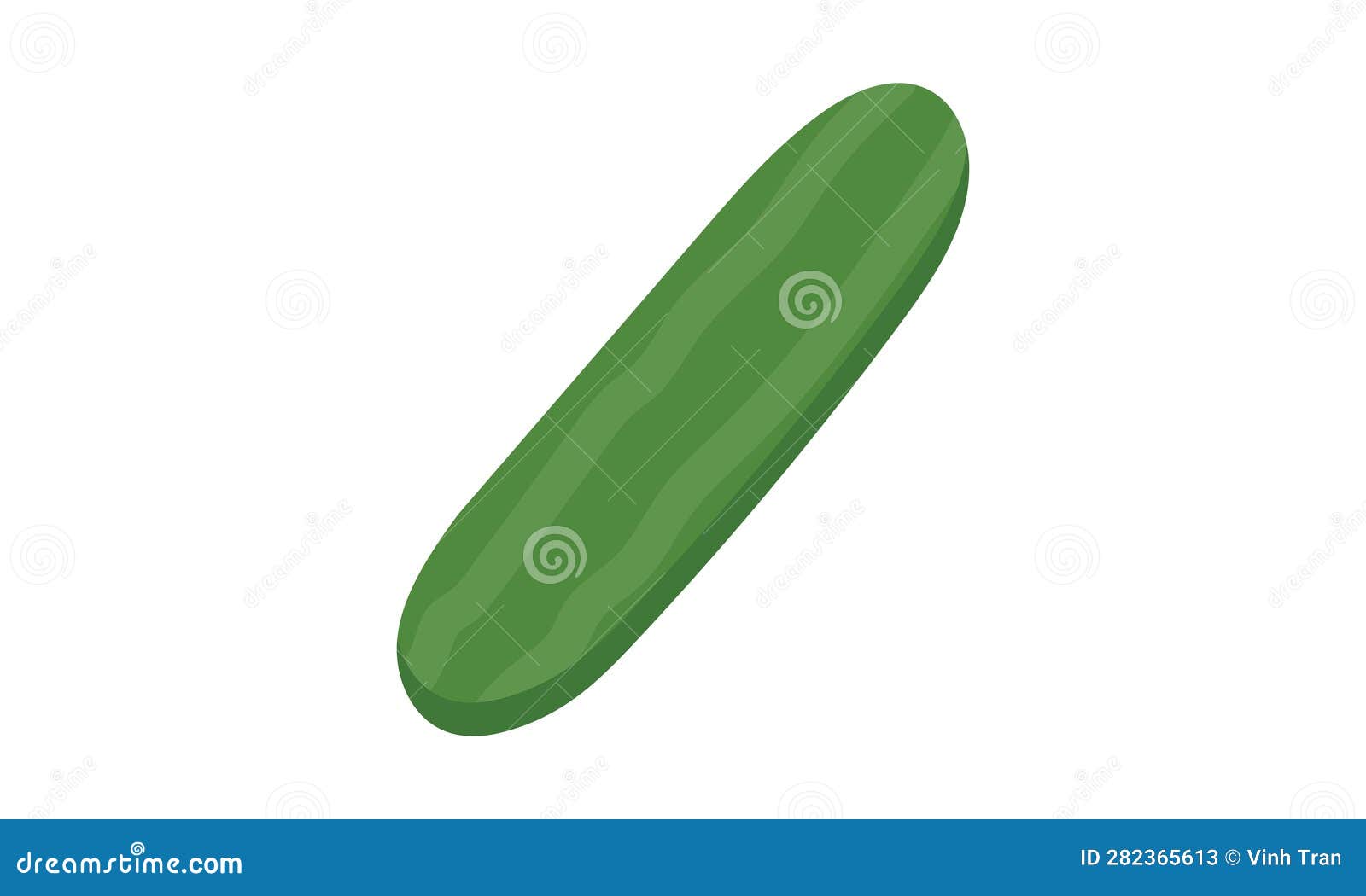 Simple Cucumber Clipart Vector Illustration. Fresh Cucumber Cartoon ...