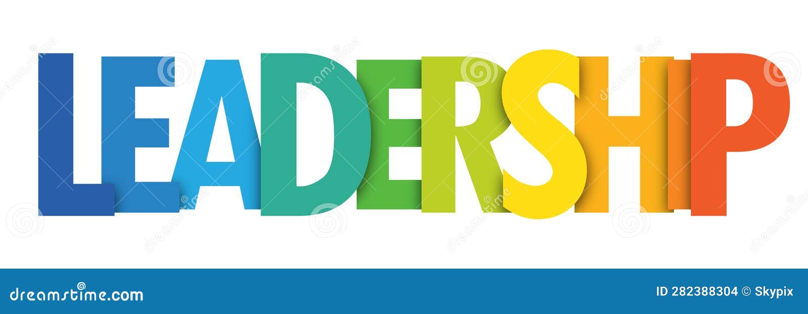 LEADERSHIP Colorful Typography Banner Stock Vector - Illustration of ...