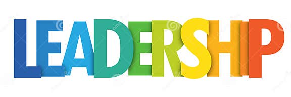 LEADERSHIP Colorful Typography Banner Stock Vector - Illustration of ...