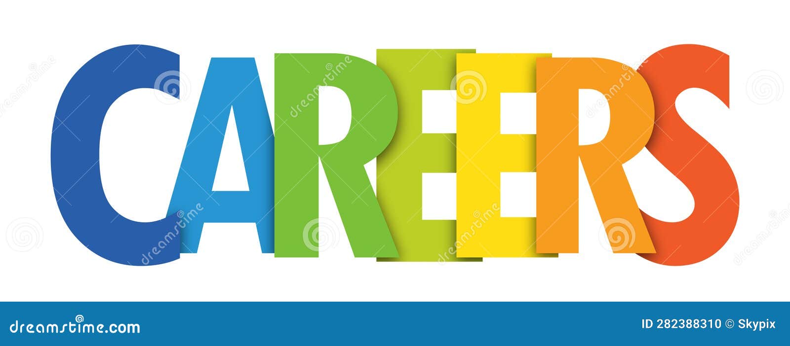 CAREERS Colorful Typography Banner Stock Vector - Illustration of ...