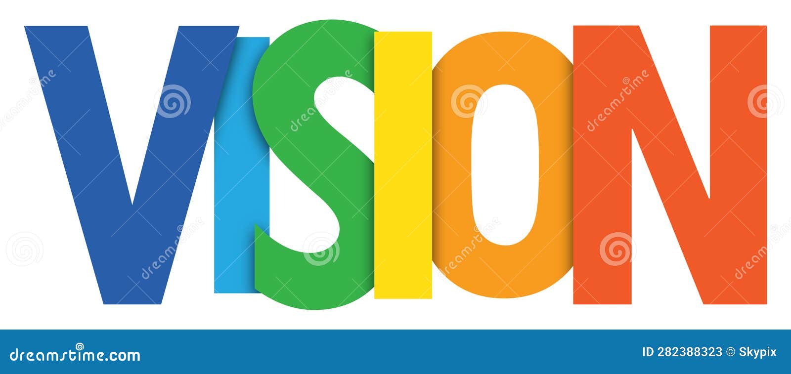 VISION Colorful Typography Banner Stock Vector - Illustration of ...