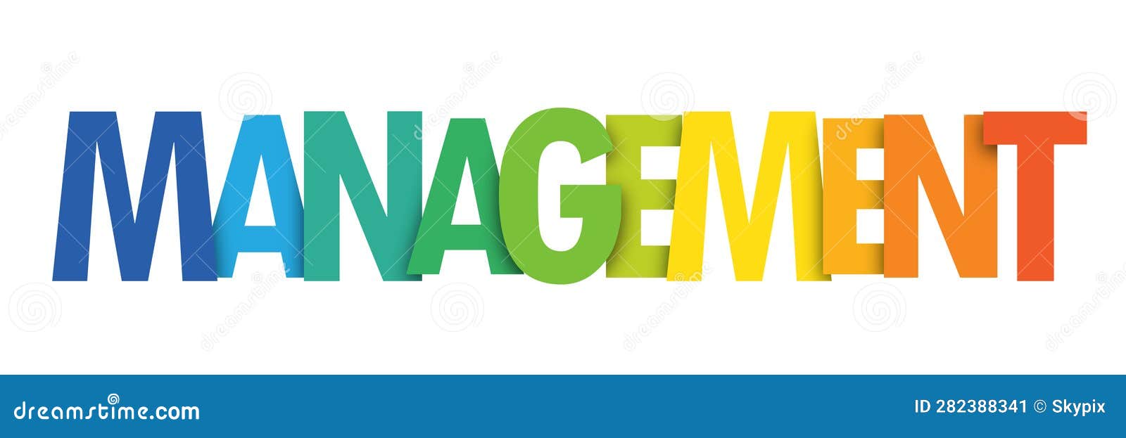 MANAGEMENT Colorful Typography Banner Stock Vector - Illustration of ...