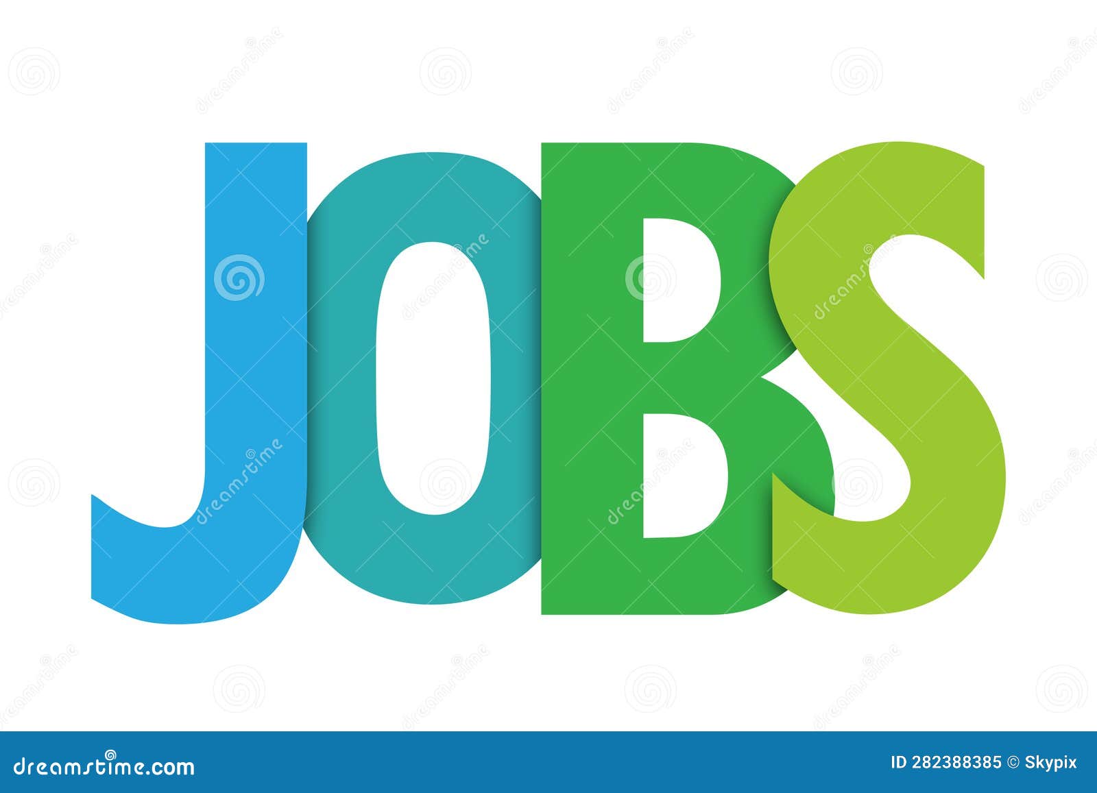 JOBS Colorful Typography Banner Stock Vector - Illustration of ...