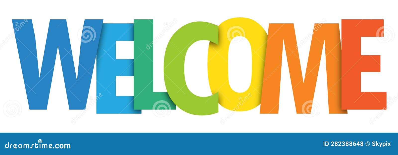 WELCOME Colorful Typography Banner Stock Vector - Illustration of home ...
