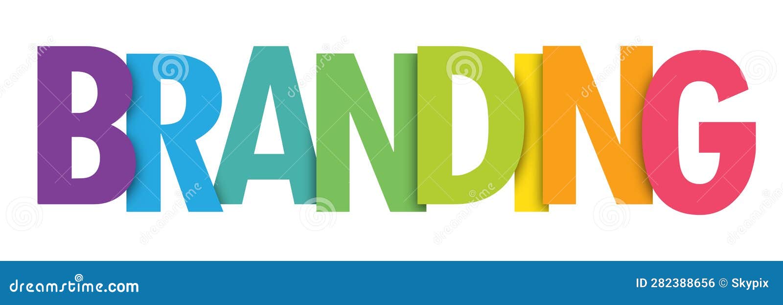 BRANDING Colorful Overlapping Letters Banner Stock Vector ...