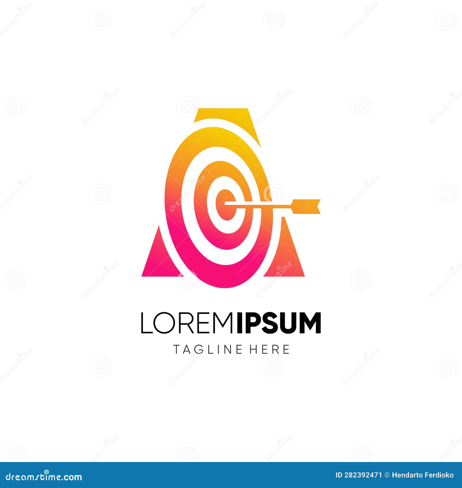 Letter a Target Initial Logo Design Vector Icon Graphic Emblem ...