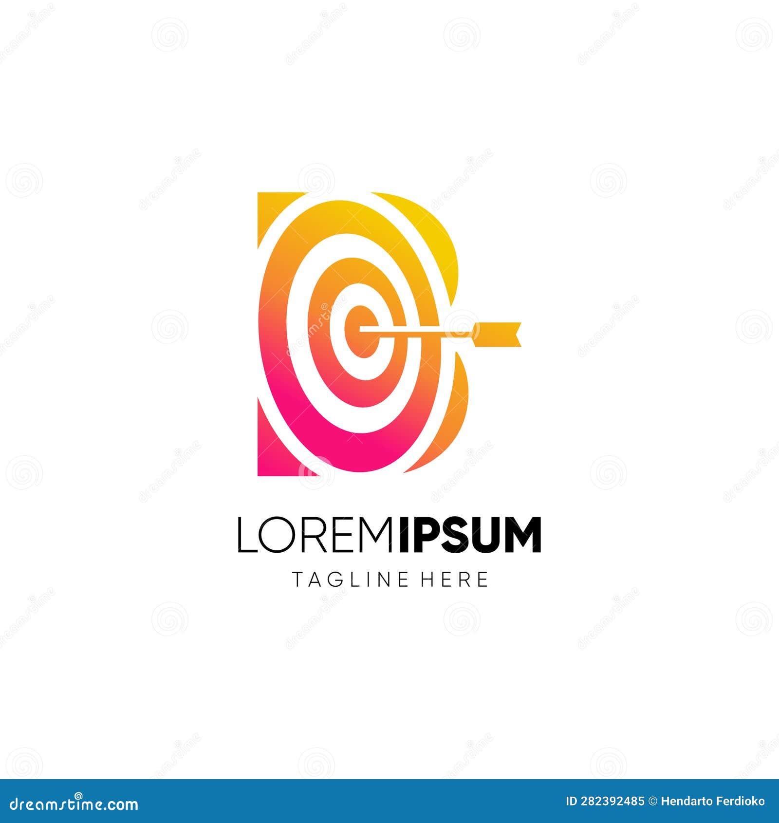 Letter B Target Initial Logo Design Vector Icon Graphic Emblem ...