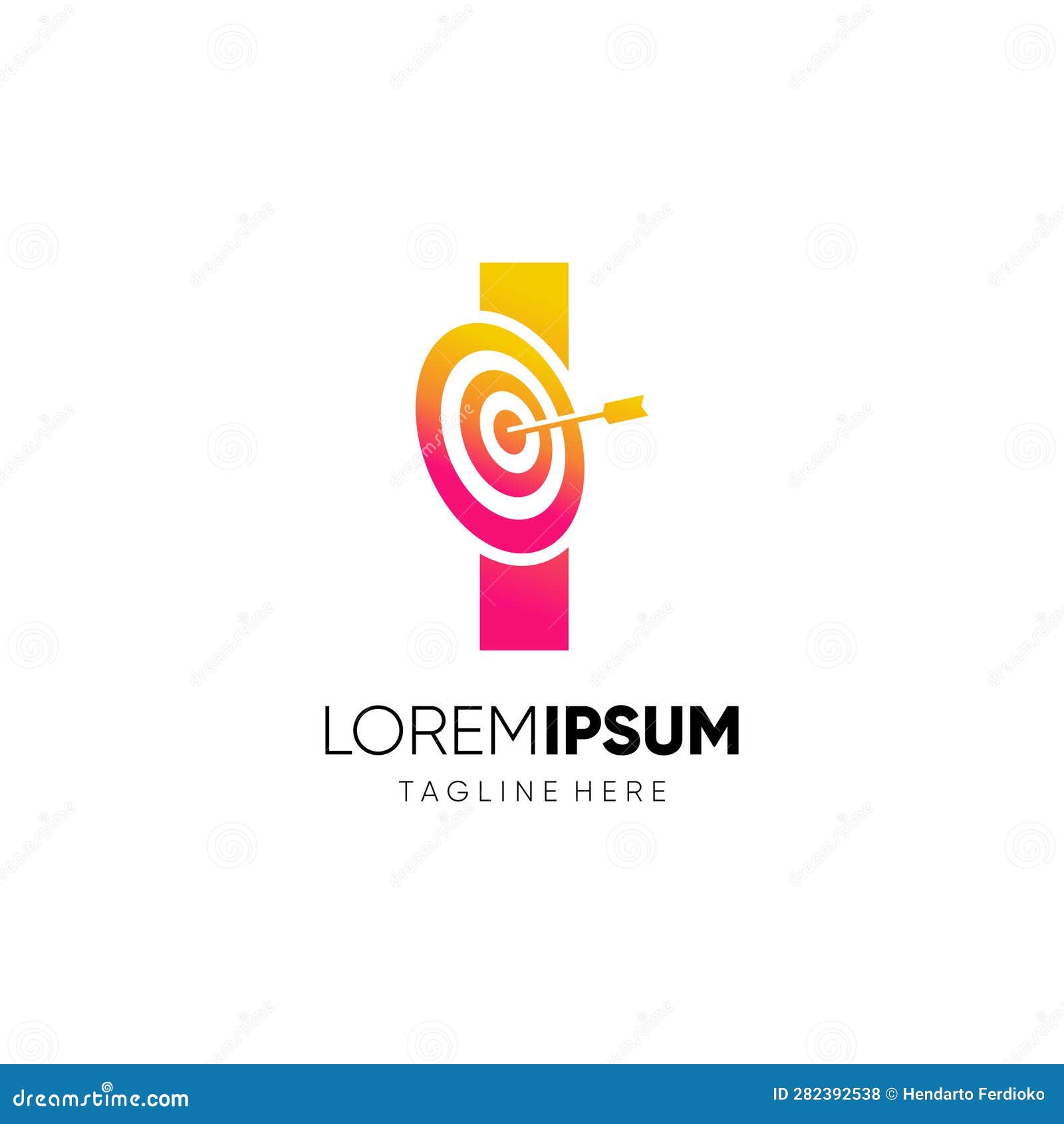 Letter I Target Initial Logo Design Vector Icon Graphic Emblem ...