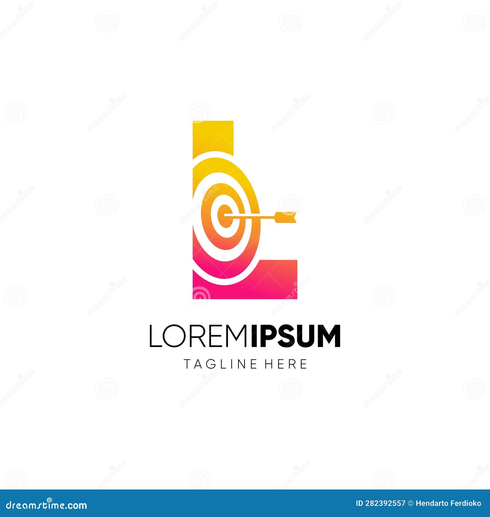 Letter L Target Initial Logo Design Vector Icon Graphic Emblem ...