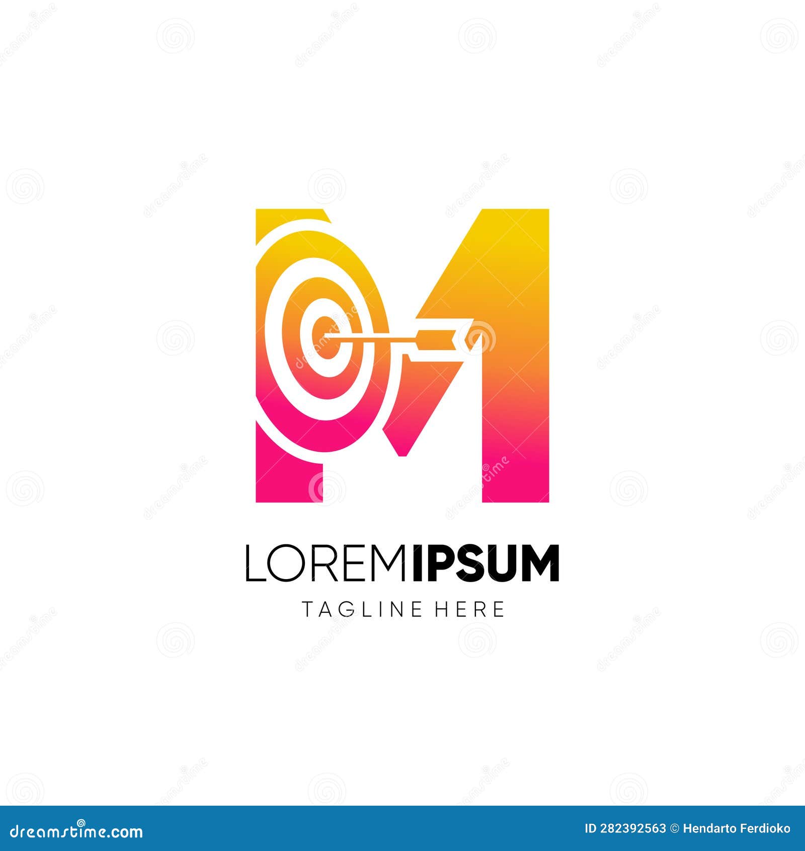 Letter M Target Initial Logo Design Vector Icon Graphic Emblem ...