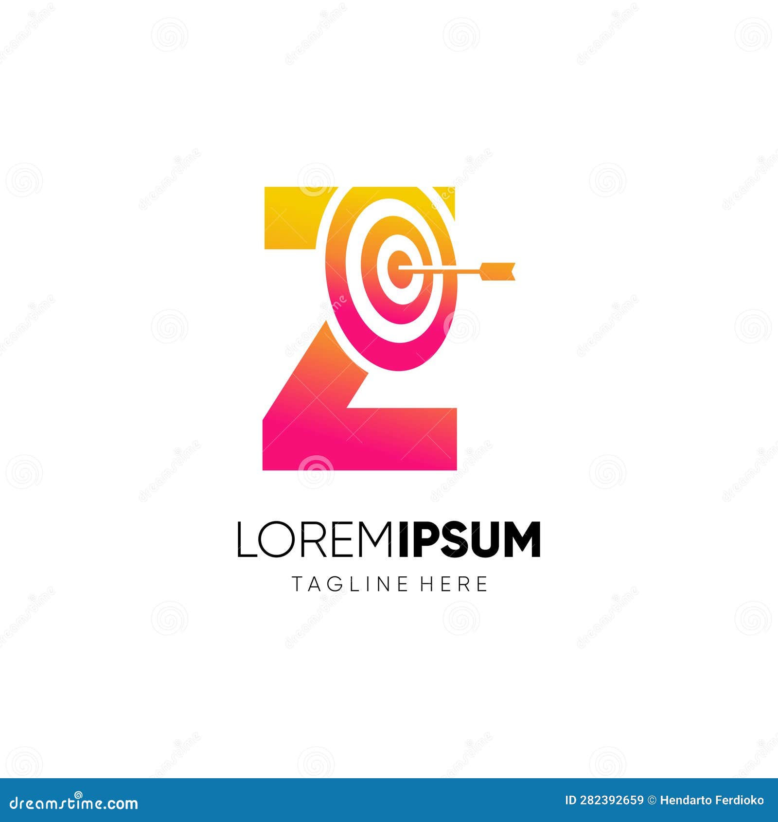 Letter Z Target Initial Logo Design Vector Icon Graphic Emblem ...