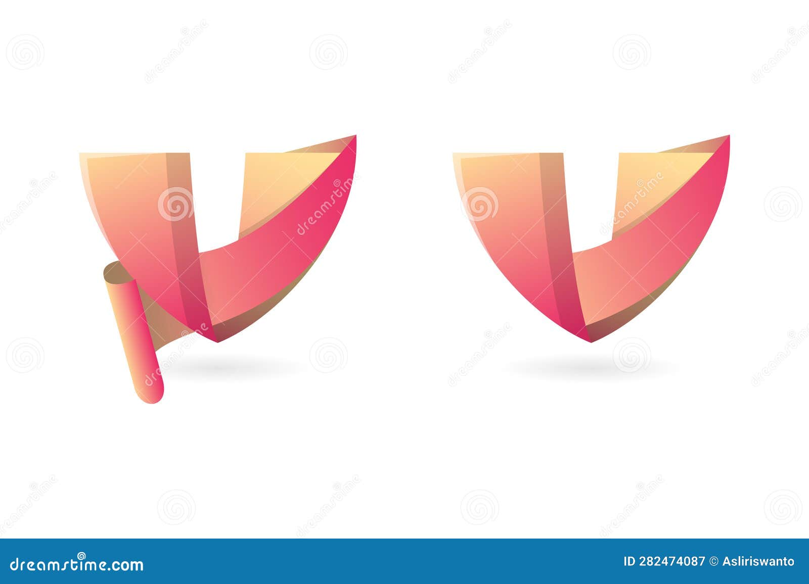 Abstract Logo. Letter U Ribbon Stock Vector - Illustration of template ...