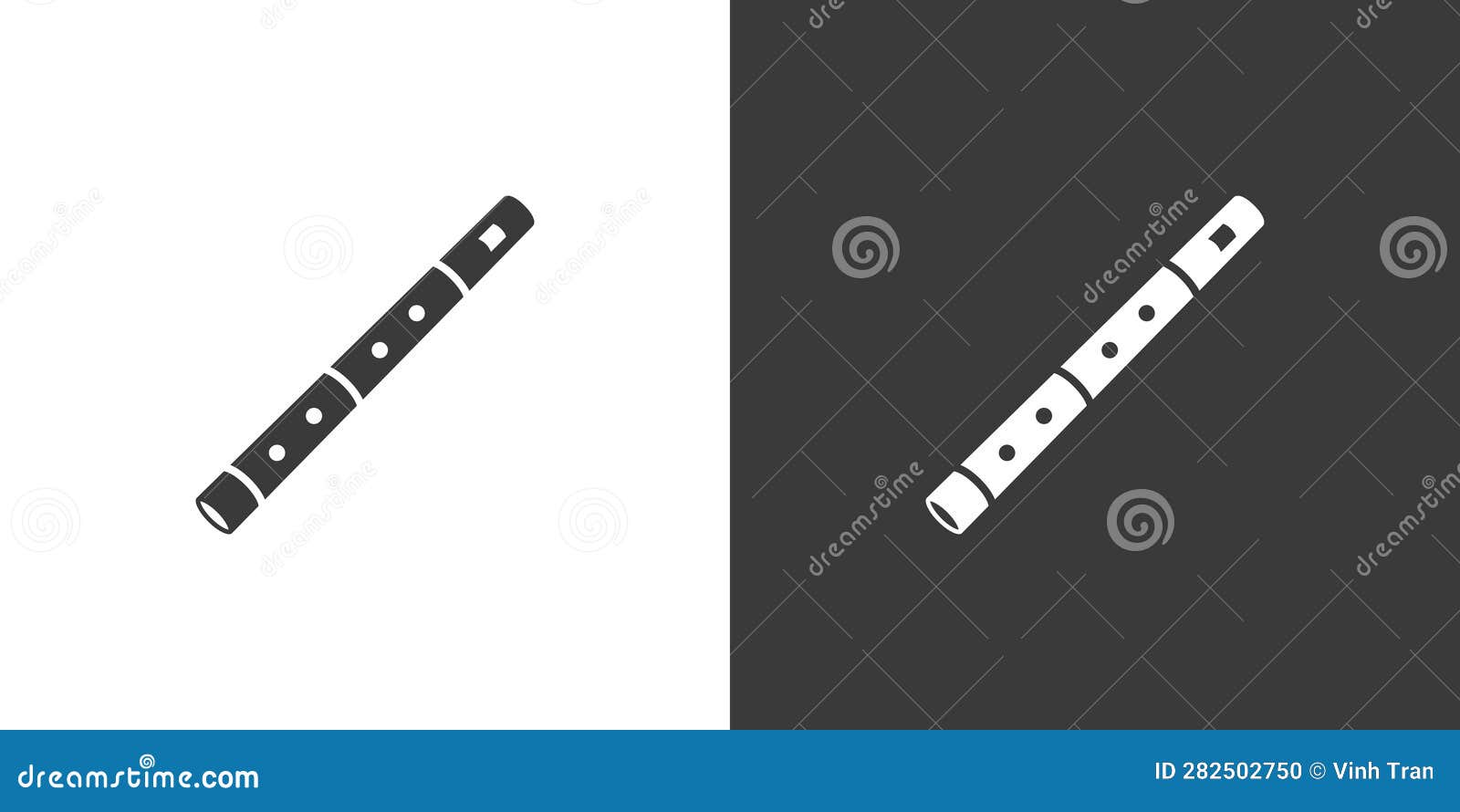 Bamboo Flute Flat Web Icon. Bamboo Flute Logo Design. Woodwind ...