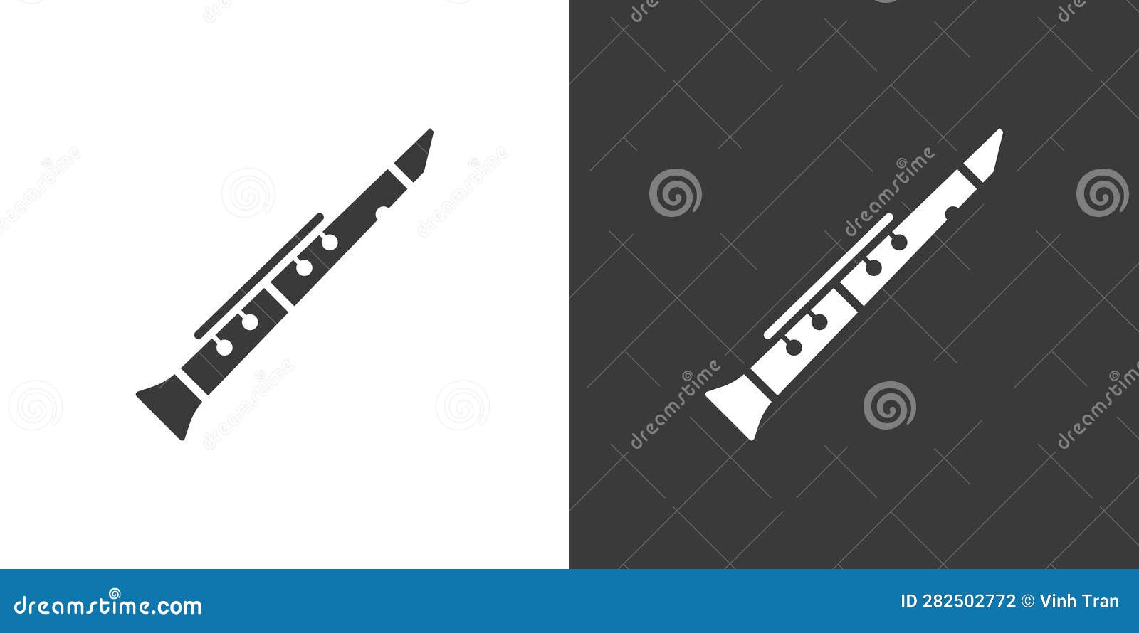 Clarinet Flat Web Icon. Clarinet Logo Design Stock Vector ...