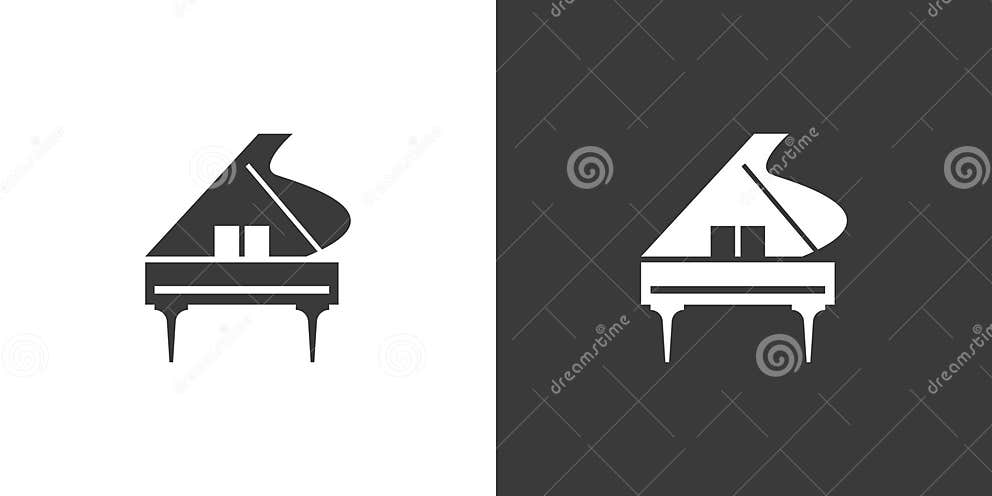 Grand Piano Flat Web Icon. Piano Logo. Musical Instrument Simple Grand ...