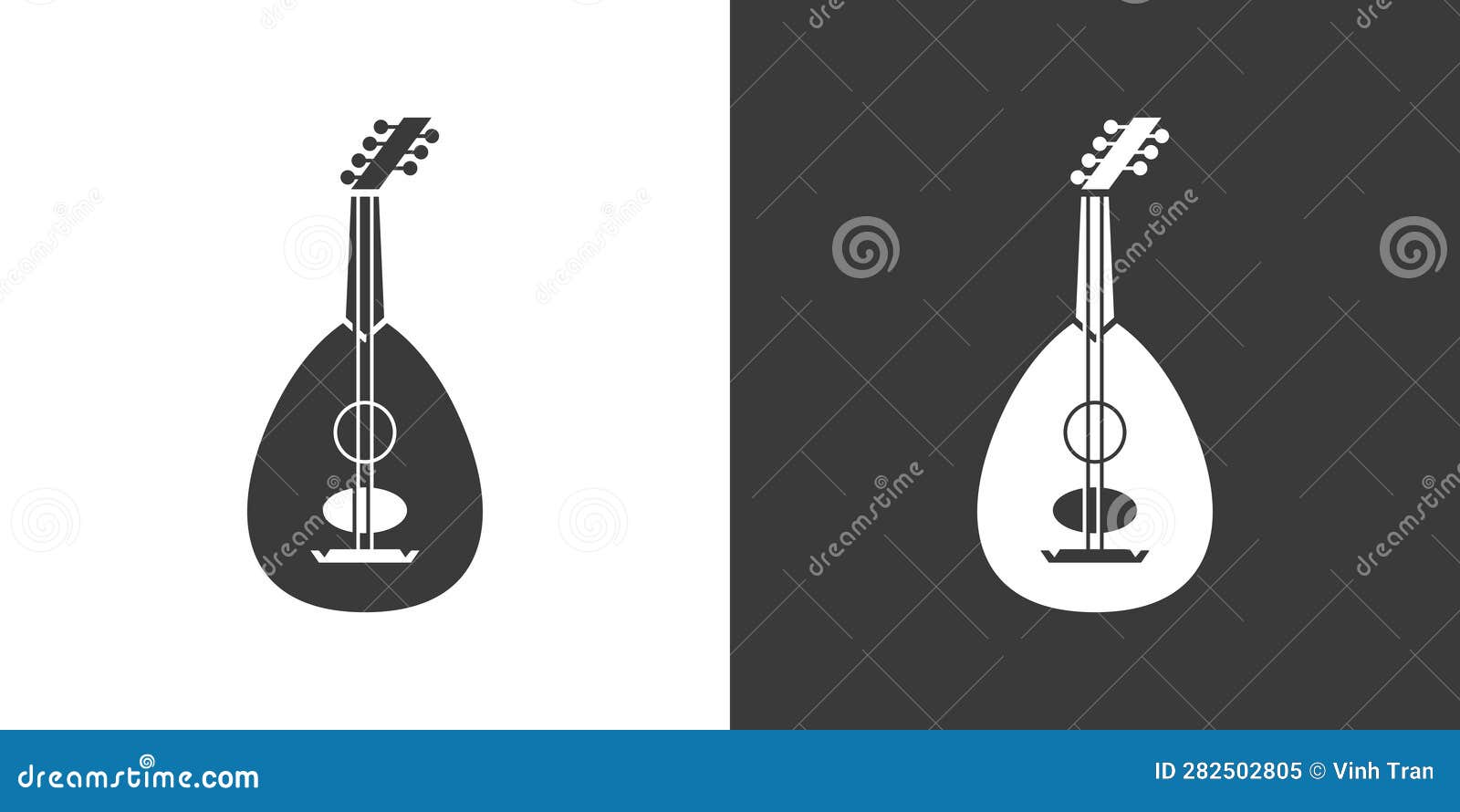 Lute Flat Web Icon. Lute Logo Design. String Instrument Simple Lute ...