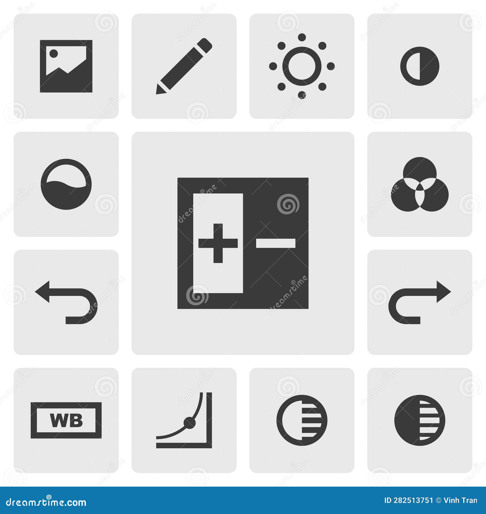 Exposure Icon Vector Design. Simple Set of Photo Editor App Icons ...